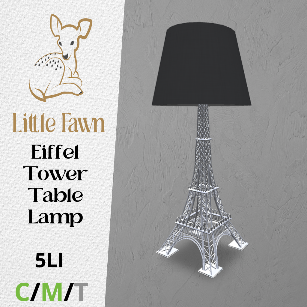 LF-Eiffel Tower Table Lamp W/Light 5 L **ADD**