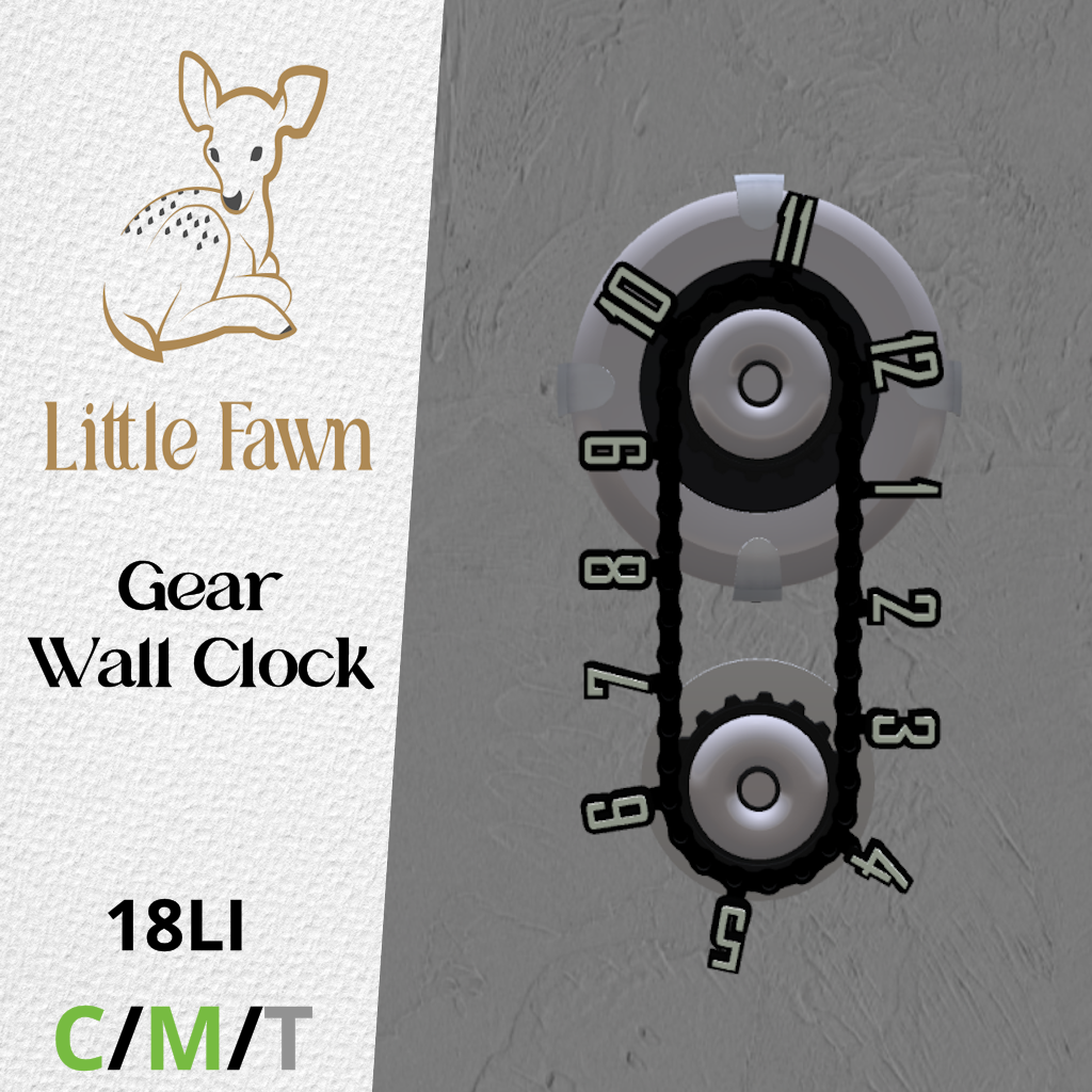 LF-Gear and Chain Wall Clock 18LI **ADD**